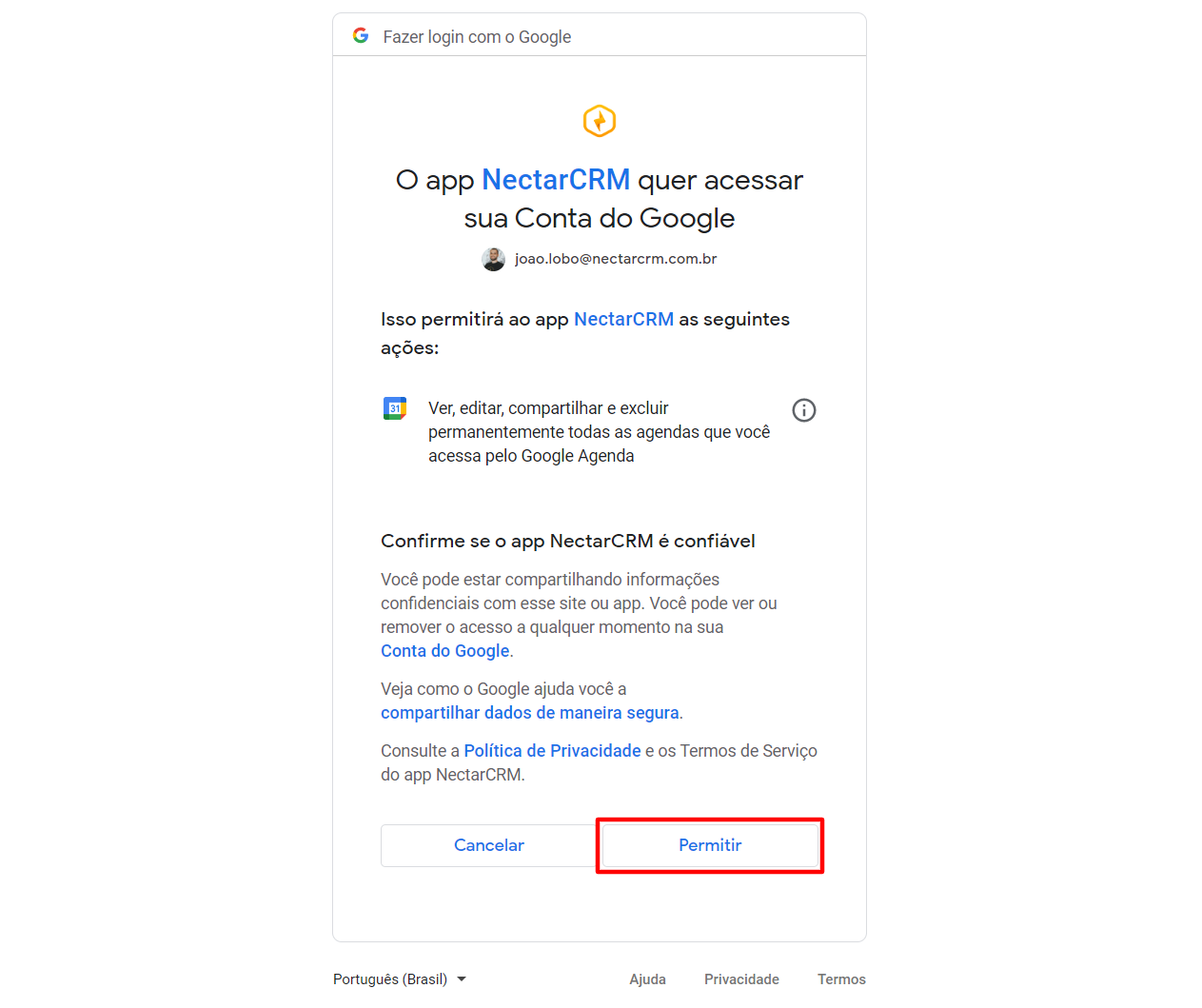 Google Meet - Como configurar – Central de Ajuda | NectarCRM