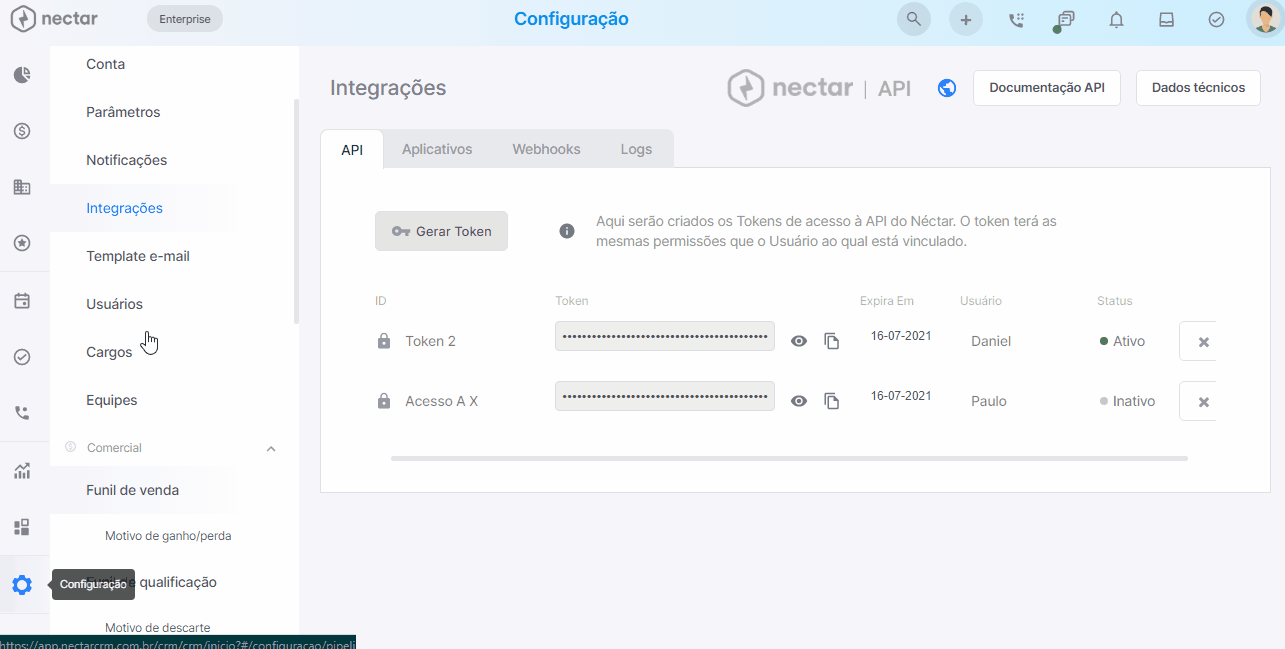 ExactSales – Central de Ajuda | NectarCRM